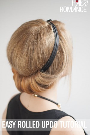 How to do a chic rolled updo - Hair Romance