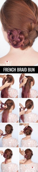 French braid bun hairstyle tutorial - Hair Romance