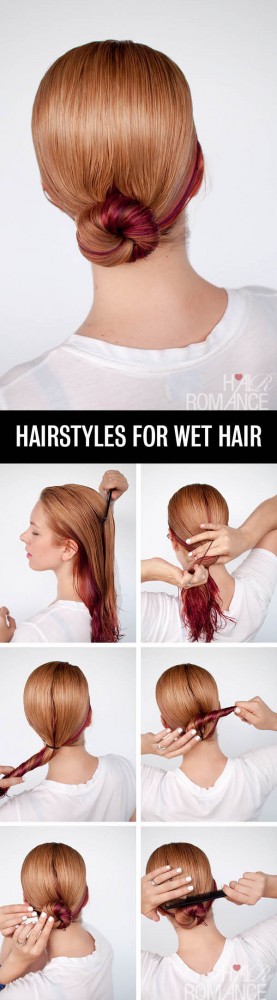 Get ready fast with 7 easy hairstyle tutorials for wet hair - Hair Romance
